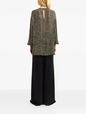 GEMY MAALOUF Metallic Pocket Blouse