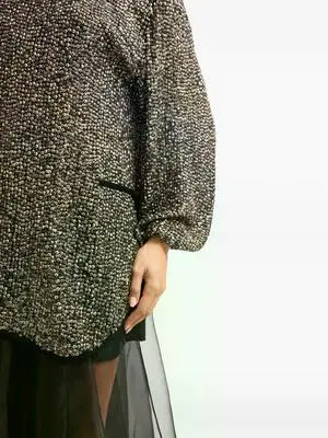 GEMY MAALOUF Metallic Pocket Blouse
