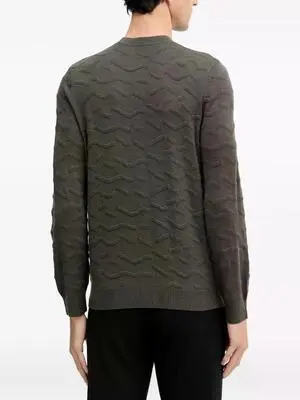 Armani Exchange Patterned Crew-neck Sweater - Brown