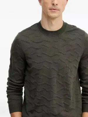 Armani Exchange Patterned Crew-neck Sweater - Brown