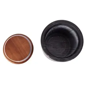 ARTIFACTS TRADING COMPANY™ Artifacts Trading Company Storage Canister With Sealed Wood Top - Black Matte