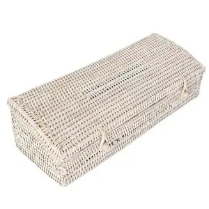 ARTIFACTS TRADING COMPANY™ Artifacts Rattan 5 Section Tea Box With Lid - White Wash