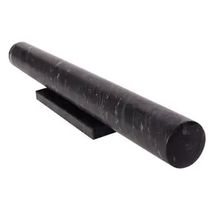 ARTIFACTS TRADING COMPANY™ Artifacts Trading Company 12" Straight Rolling Pin With Marble Stand - Black Matte