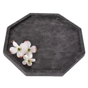 ARTIFACTS TRADING COMPANY™ Artifacts Trading Company Octagonal Marble Tray - Black Matte