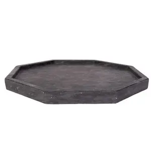 ARTIFACTS TRADING COMPANY™ Artifacts Trading Company Octagonal Marble Tray - Black Matte
