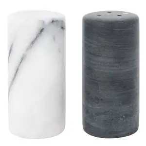 ARTIFACTS TRADING COMPANY™ Artifacts Trading Company Marble Salt & Pepper Shaker - Black And White