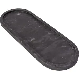 ARTIFACTS TRADING COMPANY™ Artifacts Trading Company Decorative Runway Marble Tray - Black Matte