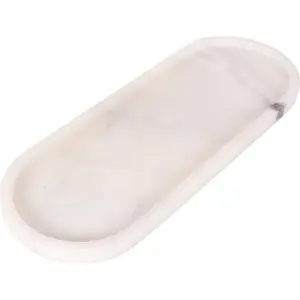 ARTIFACTS TRADING COMPANY™ Artifacts Trading Company Decorative Runway Marble Tray - White Matte