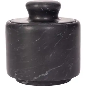 ARTIFACTS TRADING COMPANY™ Artifacts Trading Company Marble Salt Cellar With Lid - Black Matte