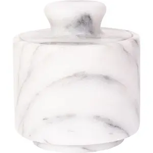ARTIFACTS TRADING COMPANY™ Artifacts Trading Company Marble Salt Cellar With Lid - White Matte