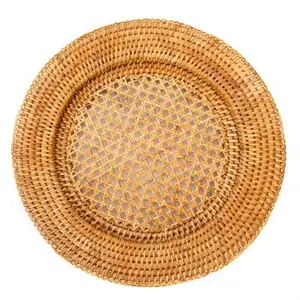 ARTIFACTS TRADING COMPANY™ Artifacts Rattan Open Weave Charger - Honey Brown