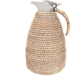 ARTIFACTS TRADING COMPANY™ Artifacts Rattan 1.5 Liter Stainless Steel Thermos - White Wash