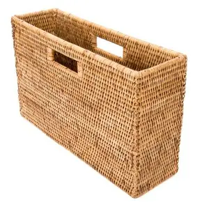 ARTIFACTS TRADING COMPANY™ Artifacts Rattan Rectangular Magazine Holder Honey Brown