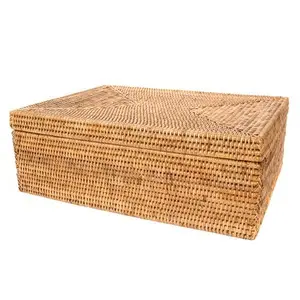 ARTIFACTS TRADING COMPANY™ Artifacts Rattan Storage Box With Lidflat Legal File Organizer - Honey Brown