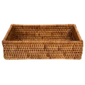 ARTIFACTS TRADING COMPANY™ Artifacts Rattan Guest Towelrectangular Napkin Holder - Honey Brown