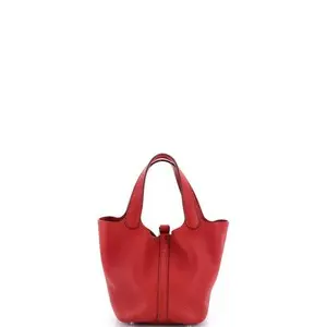 Hermès Picotin Lock Bag Clemence Pm - Red