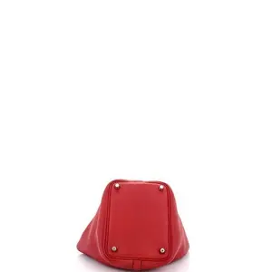 Hermès Picotin Lock Bag Clemence Pm - Red