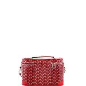 GOYARD Convertible Cosmetic Train Case Coated Canvas