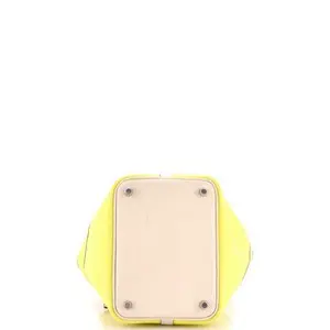 Hermès Cargo Picotin Lock Bag Canvas And Swift Pm - Yellow