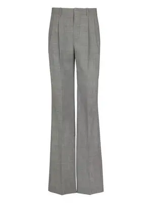 Balmain Prince Of Wales Wool Trousers - Grey