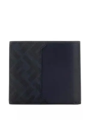 Fendi Squared Ff Logo Leather Wallet