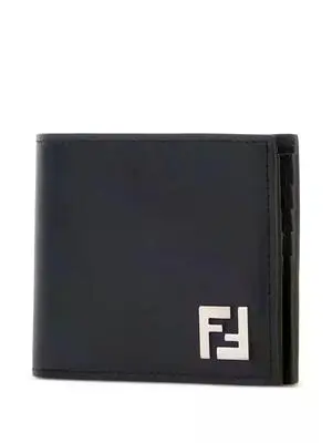 Fendi Squared Ff Logo Leather Wallet