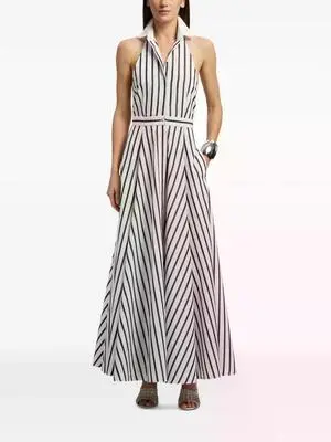 Ralph Lauren Eldred Striped Maxi Dress - White