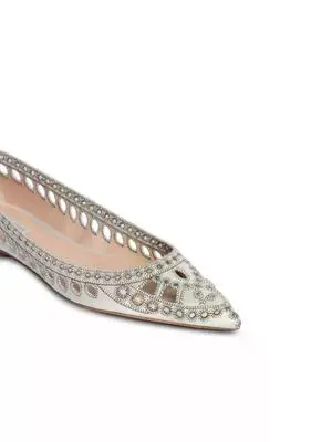 Alberta Ferretti Cut-out Ballet Flats