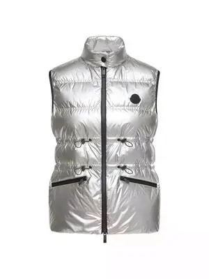 Moncler Padded Gilet With Drawstring - Silver