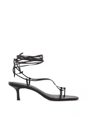 BLACK SUEDE STUDIO Tie-leg Heeled Sandals
