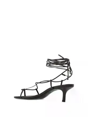 BLACK SUEDE STUDIO Tie-leg Heeled Sandals