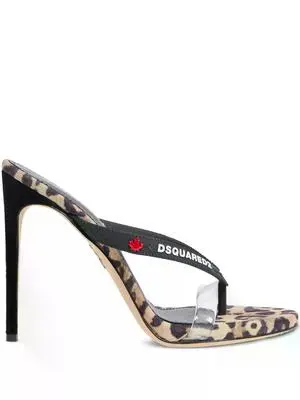 Dsquared2 Leopard Print Mule Sandals