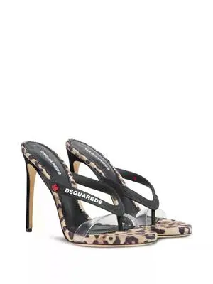 Dsquared2 Leopard Print Mule Sandals