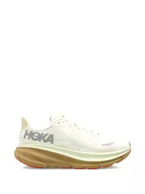 HOKA® Clifton 9 Logo-Embroidered Sneakers Neutrals