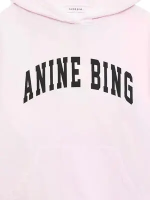 ANINE BING Harvey Logo-detail Hoodie - Pink
