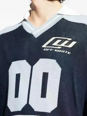 Off-White Logo-detail V-neck Sweater