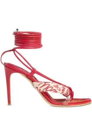 Dsquared2 Coiled Hibiscus Heeled Sandals