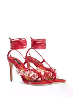 Dsquared2 Coiled Hibiscus Heeled Sandals