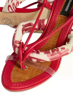 Dsquared2 Coiled Hibiscus Heeled Sandals