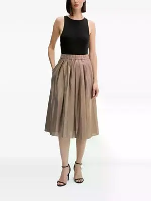 OUI Pleated Midi Skirt