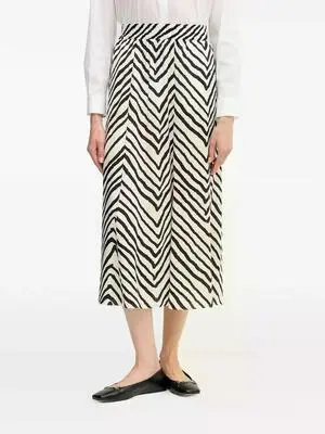 MARC AUREL Chevron Midi Skirt
