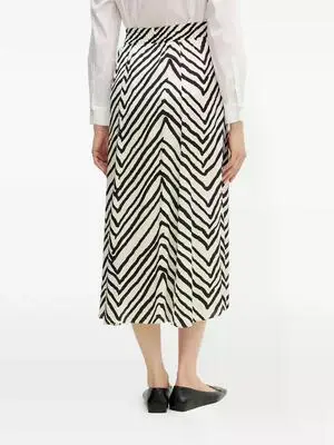 MARC AUREL Chevron Midi Skirt
