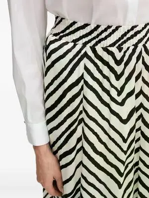 MARC AUREL Chevron Midi Skirt