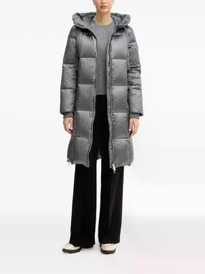 MOS MOSH Quilted Hooded Coat - Grey
