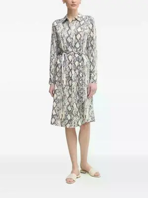 OUI Animal-print Midi Shirt Dress