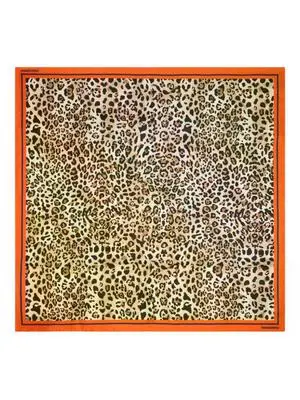 Dsquared2 Wild2 Leopard Print Scarf - Neutrals