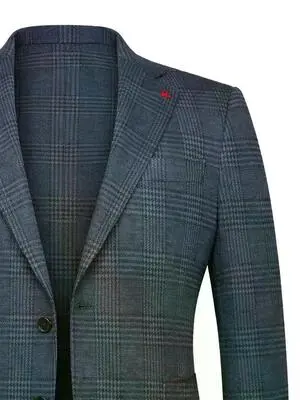 Isaia Plaid Houndstooth Blazer