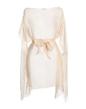 HOPPER Silk Tie-dyed Kaftan Top - Beige