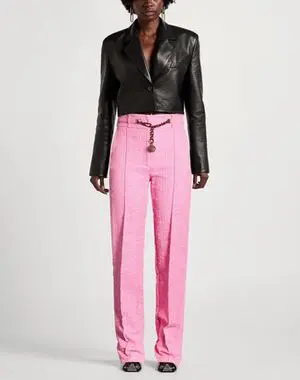 Elisabetta Franchi Cotton Blend Jacquard Belted Pants