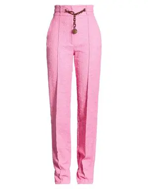 Elisabetta Franchi Cotton Blend Jacquard Belted Pants